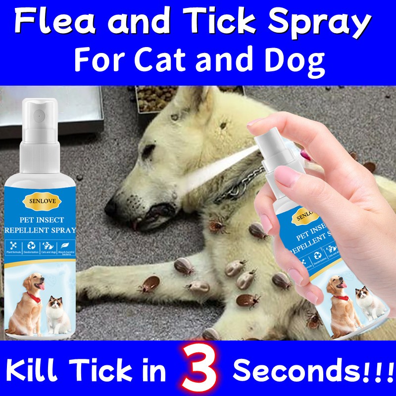 SENLOVE Flea And Tick Spray Anti Garapata For Dog Cat Lice Remover ...