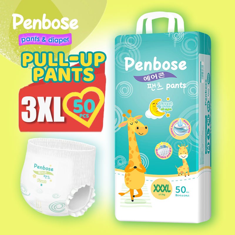 Penbose Baby Diaper or Pull Up Pants Tapes M/L/XL/XXL/3XL 50pcs diaper for Baby Unisex Ultra ...