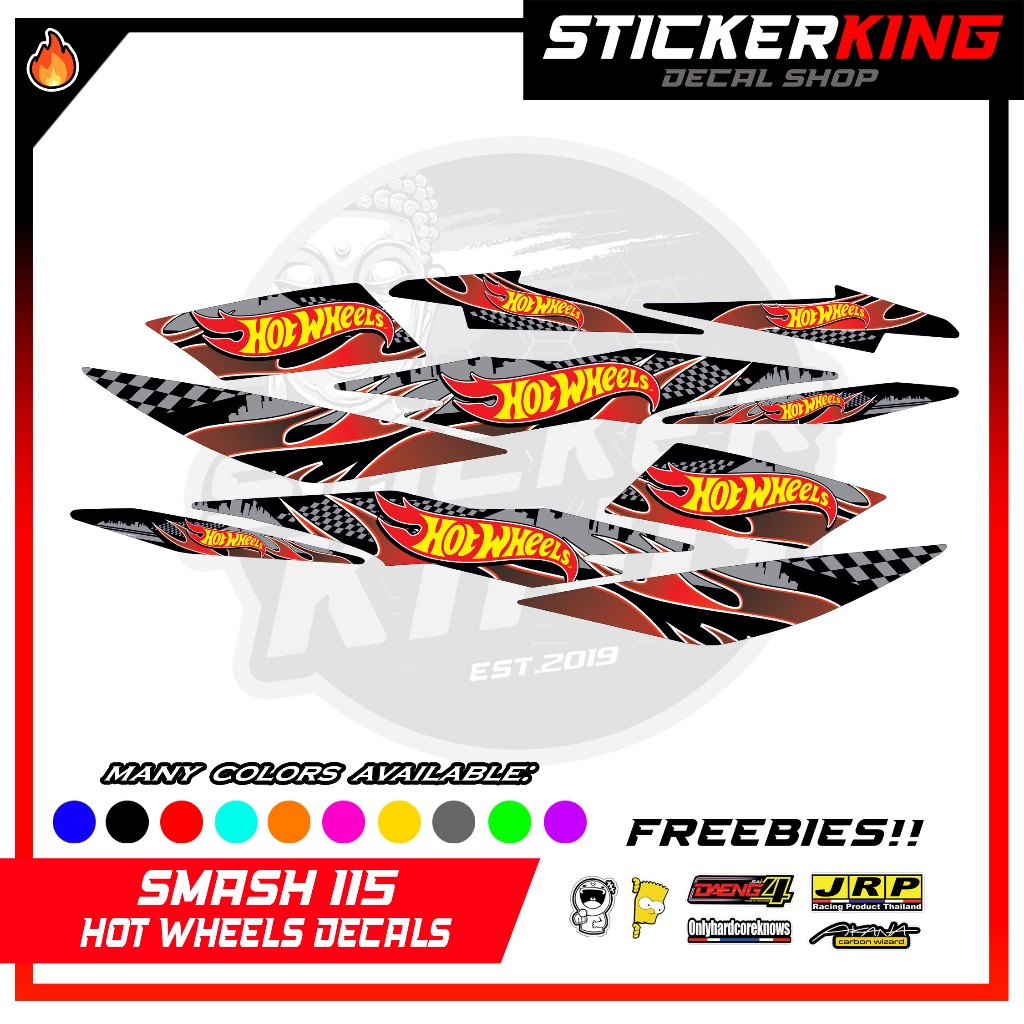 SUZUKI SMASH 115 HOT WHEELS DECALS WITH FREEBIES ( PREMIUM QUALITY ...