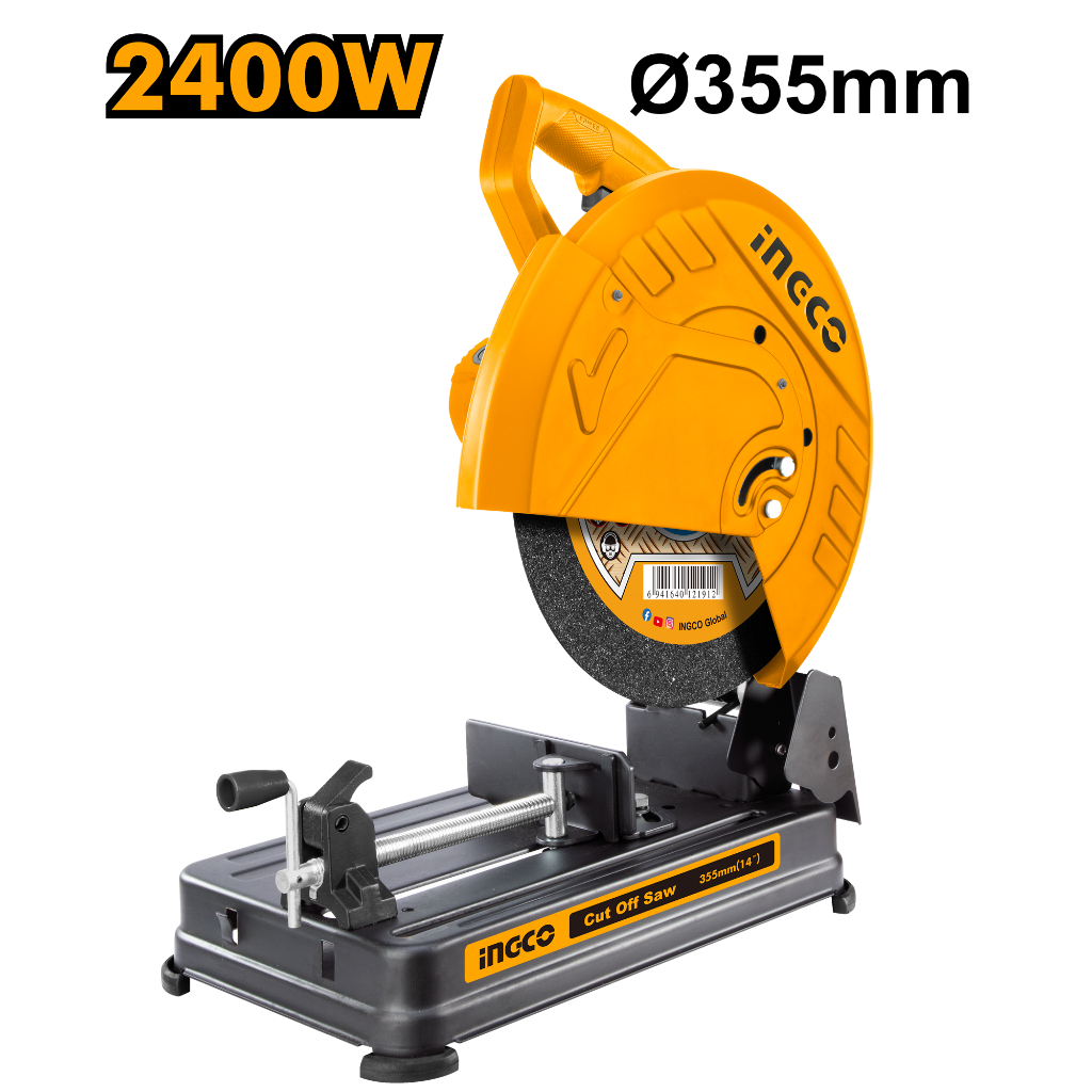 INGCO Cut-Off Saw Machine Metal Steel Bar Cutter 14-Inch COS243558 IPT ...
