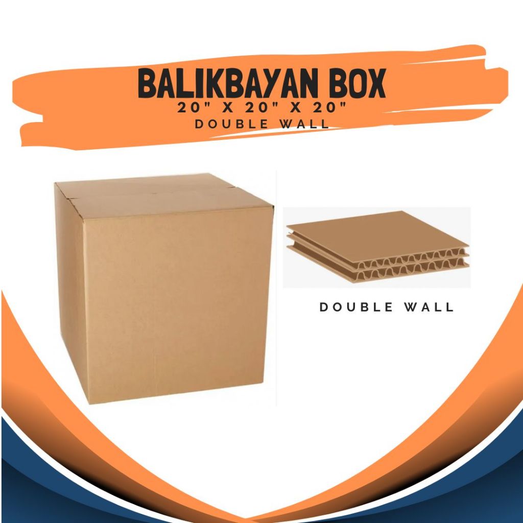 Balikbayan Box (50x50x50cm) Double Wall Sold per piece | Shopee Philippines