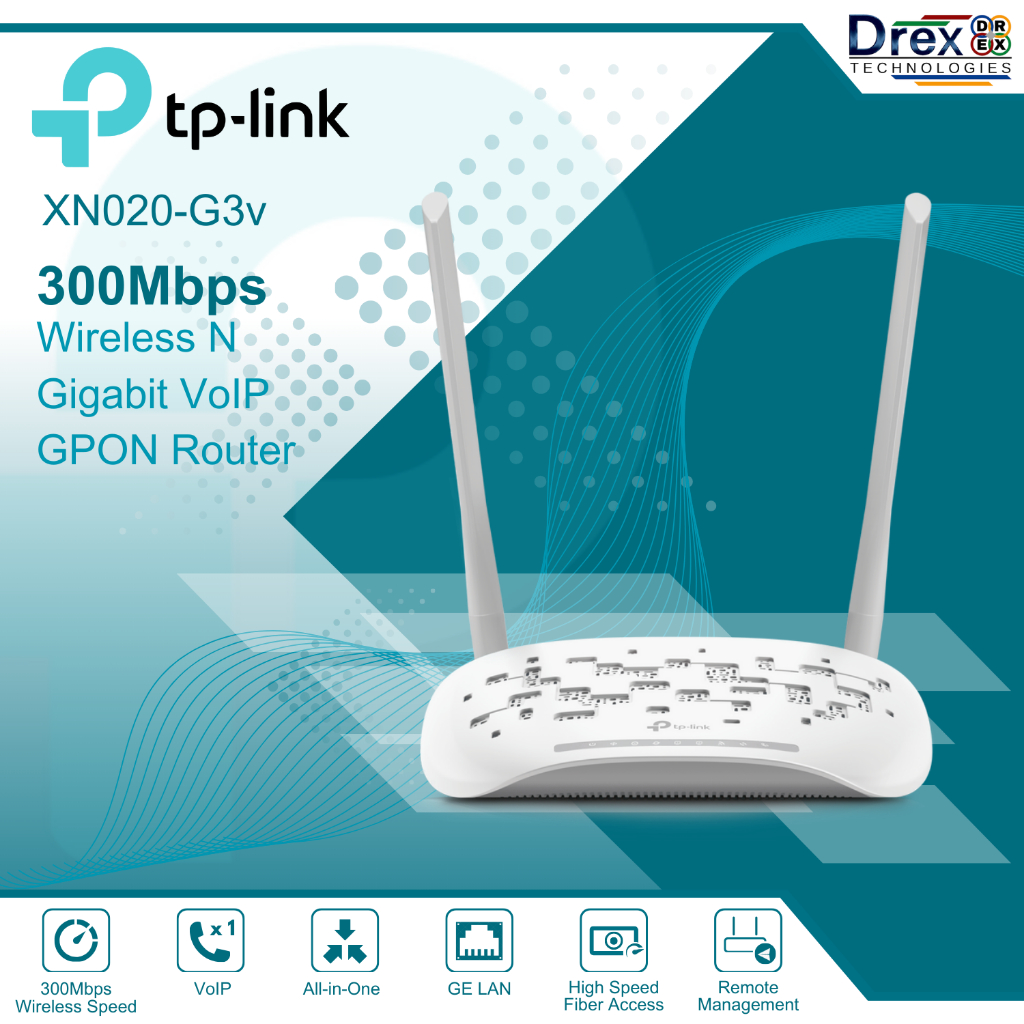 TP-Link XN020-G3v 300Mbps Wireless N Gigabit VoIP GPON Router | Shopee ...