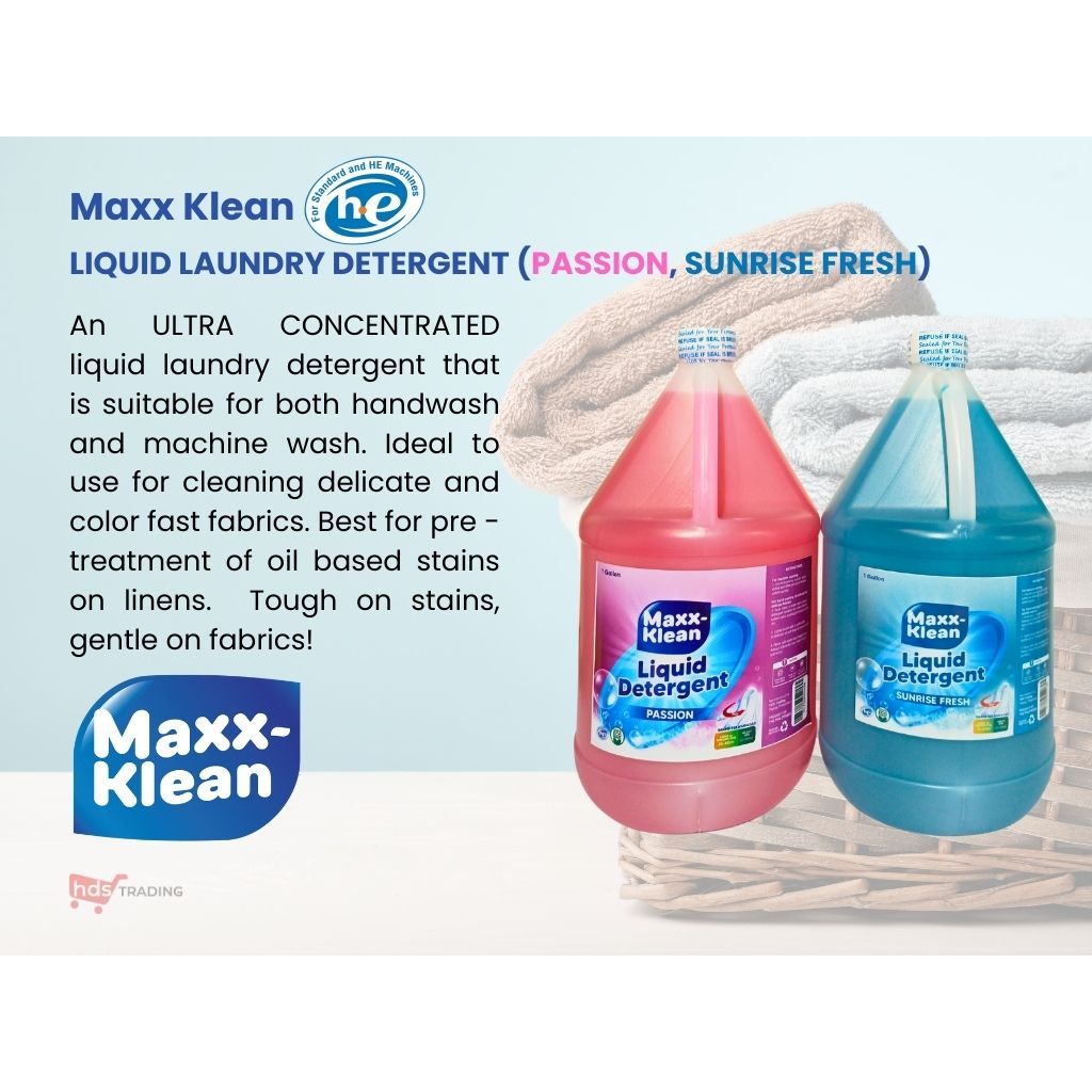 MAXX KLEAN H.E. LAUNDRY LIQUID DETERGENT 1 GALLON | Shopee Philippines