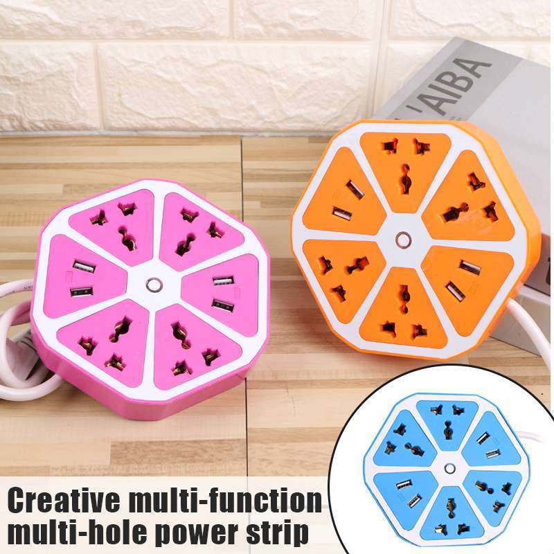 Portable Outlet USB Hub Port Fast Wall Charger Adapter Plug Electrical ...