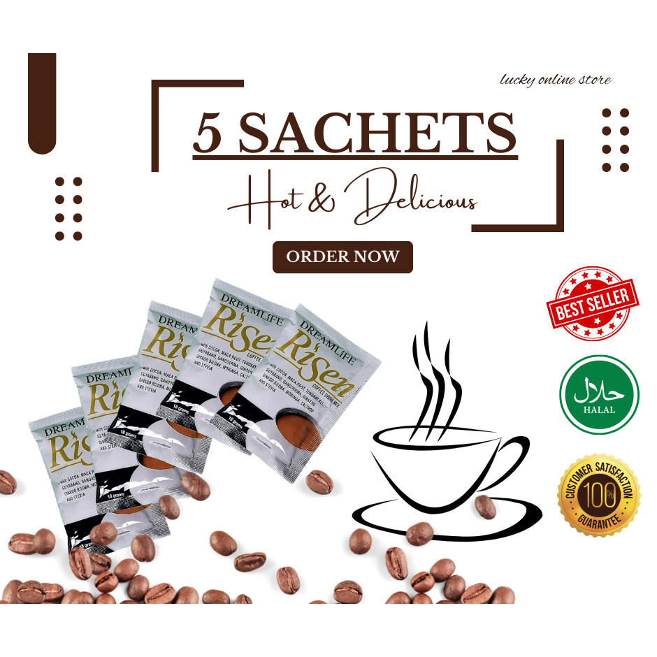 TRIAL PACK 5 SACHETS RISEN COFFEE | Shopee Philippines