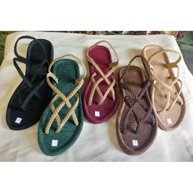 RAYEN native handmade multiple straps flat sandals for women | Shopee ...