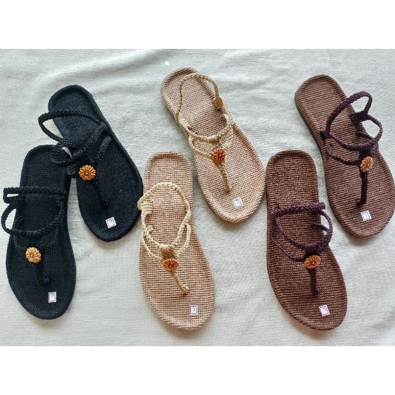 RAYEN native flat sandals kapay plain color (1 sunflower design ...