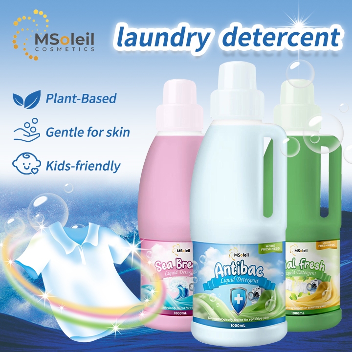 MSoliel Liquid Laundry Detergent 1000ml All In One Laundry Detergent Fabric Softener Scent ...