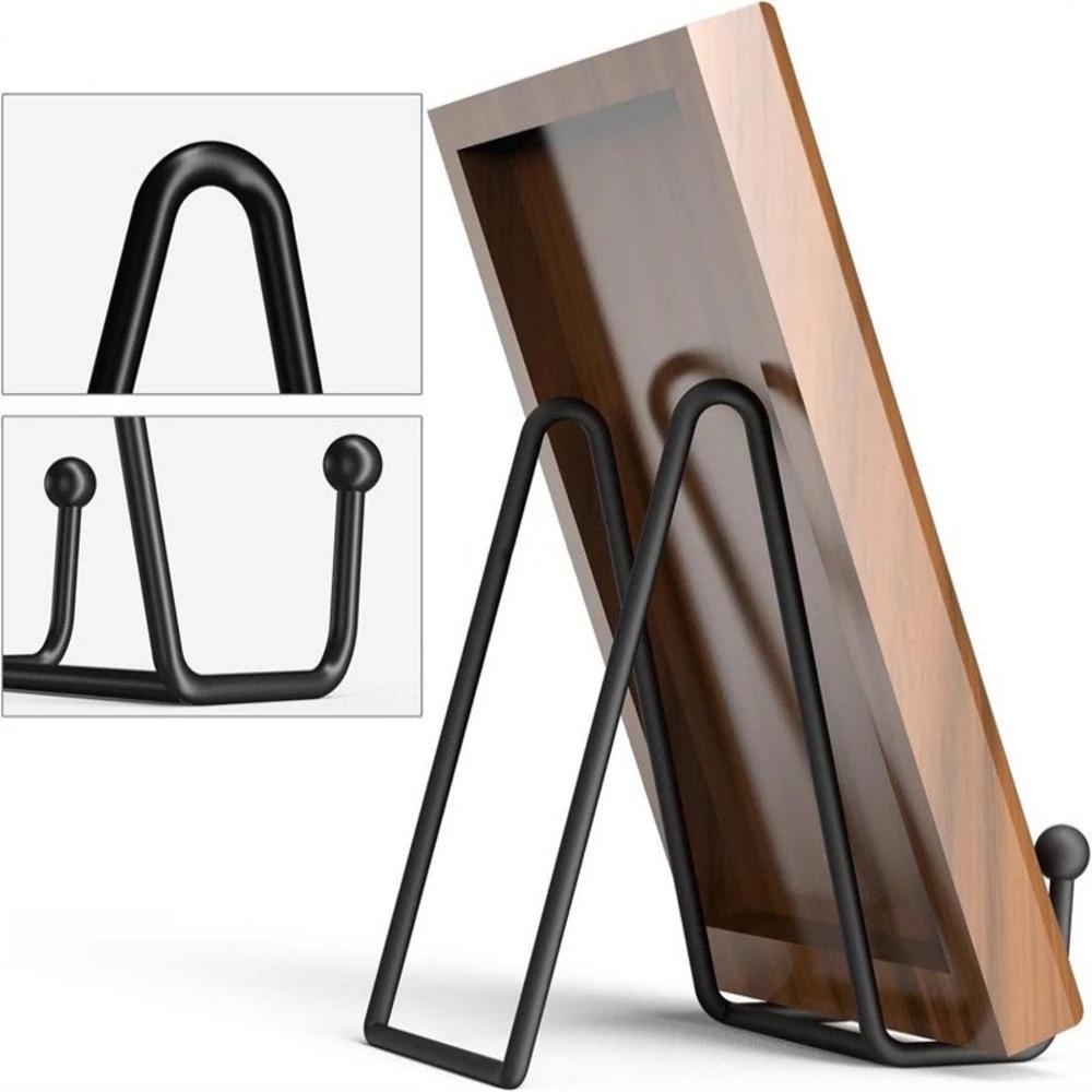 Iron Art Photo Display Stand Rack Black Metal Frame Photo Holders ...