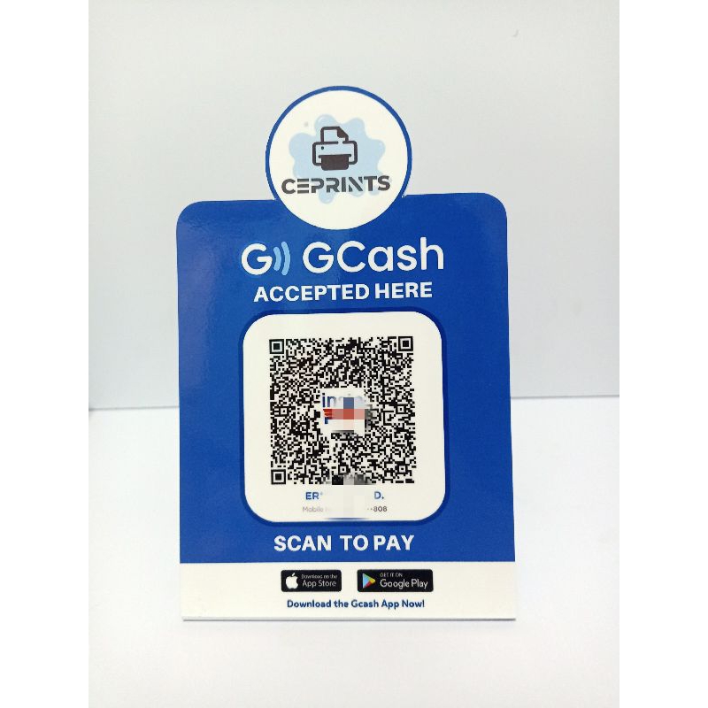Gcash Qr code Standee With Logo | Shopee Philippines