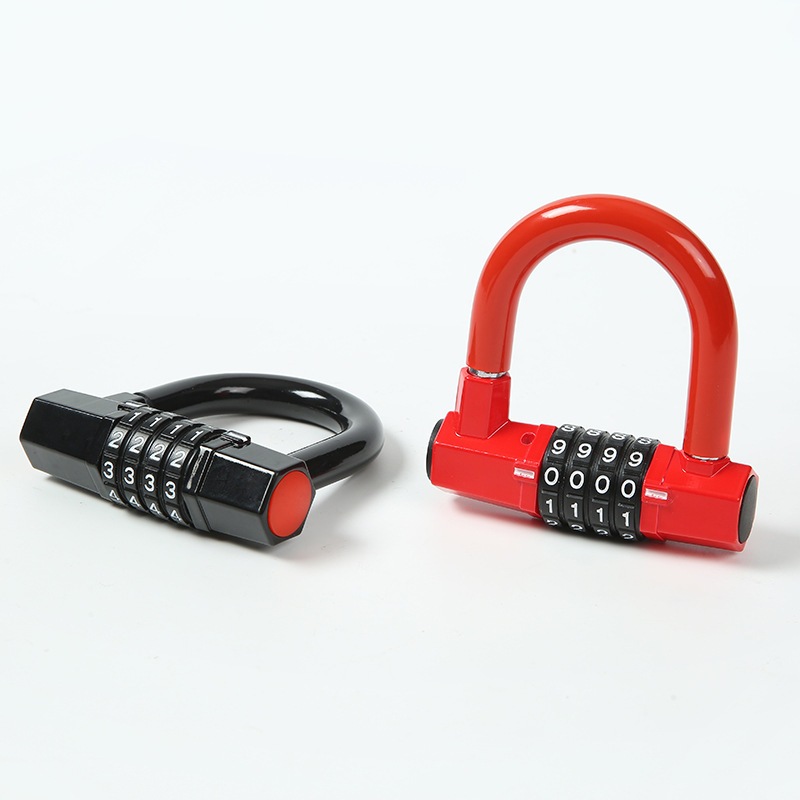 U-Shaped 4 Digit Combination Padlock Safety Lock Anti Theft Zinc Alloy ...