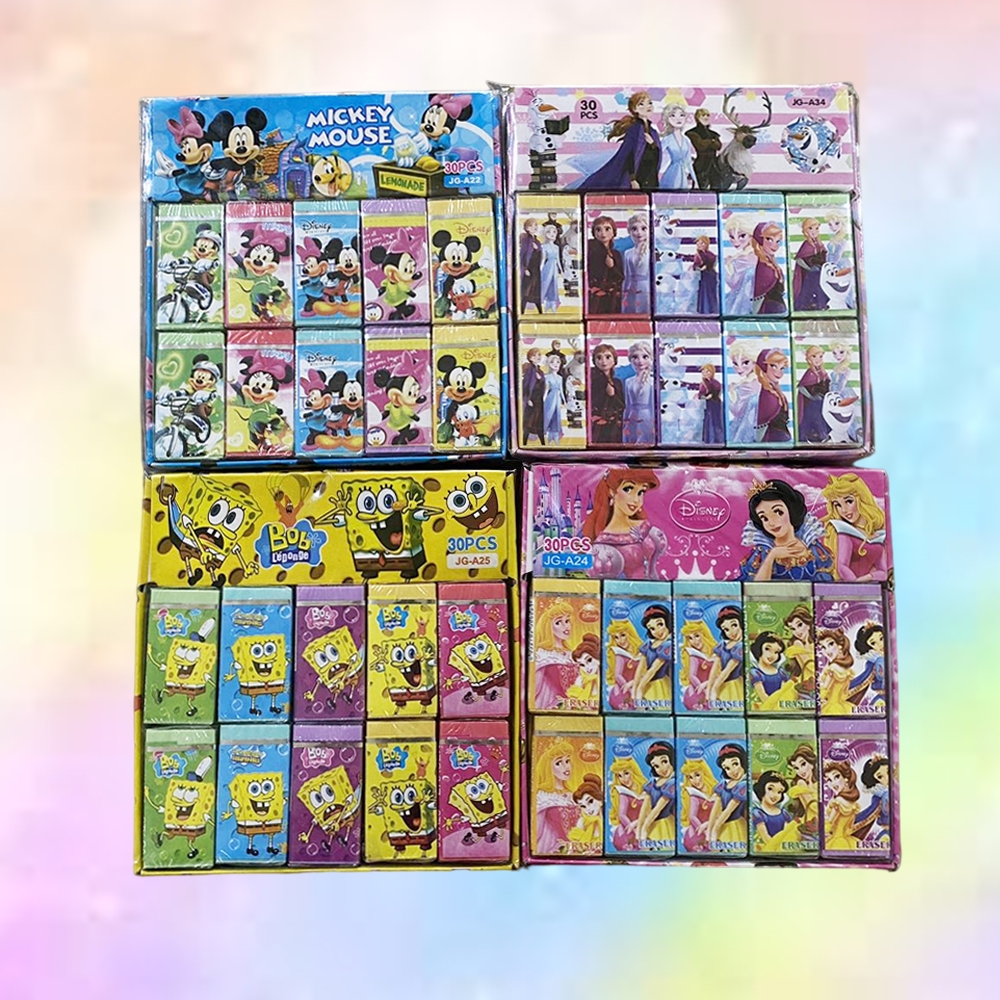 Bling Cute Kids Cartoon Characters Pencil Eraser School Supplies 1pc ...