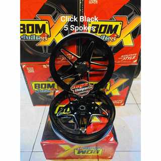 BOM RANGSIT CNC MAGS 8 SPOKES/5 SPOKES STAR CLICK 125 BLACK/RED/BLUE ...