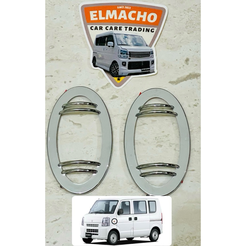 Chrome Fender Light Cover Set (2pcs) for Suzuki Every DA64V & DA64W ...