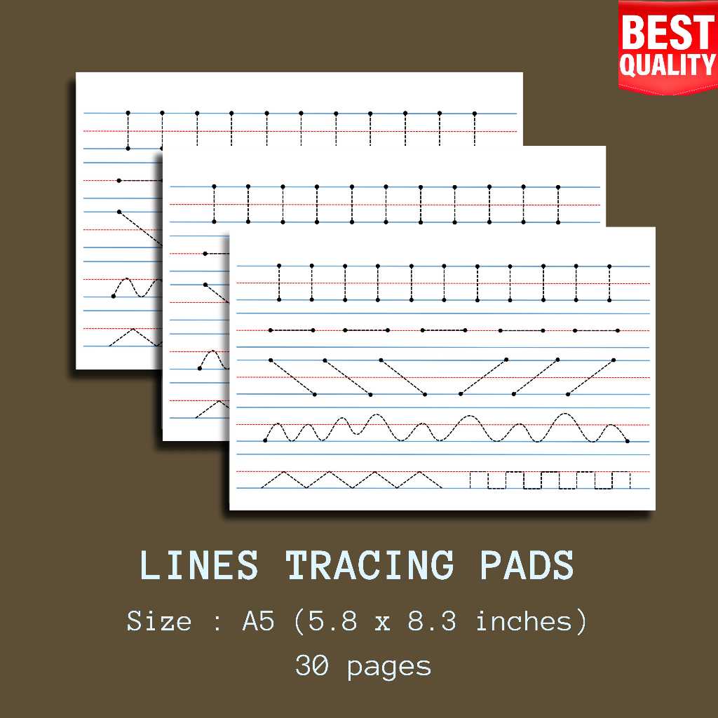 FAST SHIPPING! TRACING PAD | LINES | 30 PAGES AVAILABLE | Shopee ...