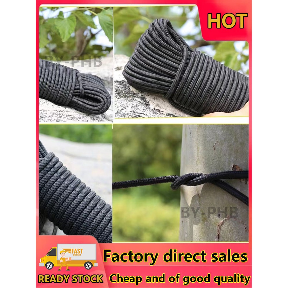 Black nylon rope Diameter 5MM, 8MM, 10MM Strong Windproof Clothesline ...