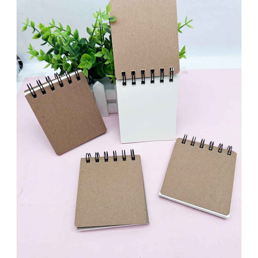 06 Mini cowhide coil notebook students, flip-up portable small notebook ...