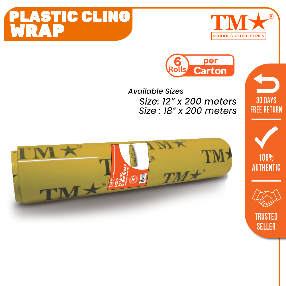 TM 6 rolls Plastic Cling Wrap 200 meters (PCW) | Shopee Philippines