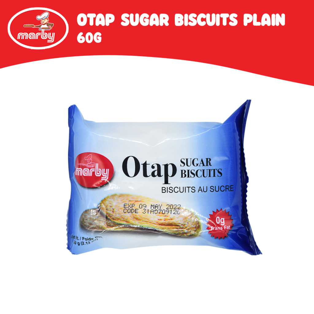 Marby Otap Sugar Biscuits Plain Flavor - 60 grams | Shopee Philippines