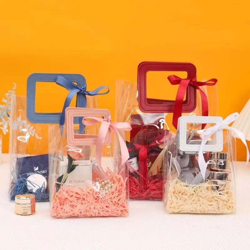 PVC Transparent Bags Souvenir Tote Bag Gift Bag Wedding party Candy Bag ...
