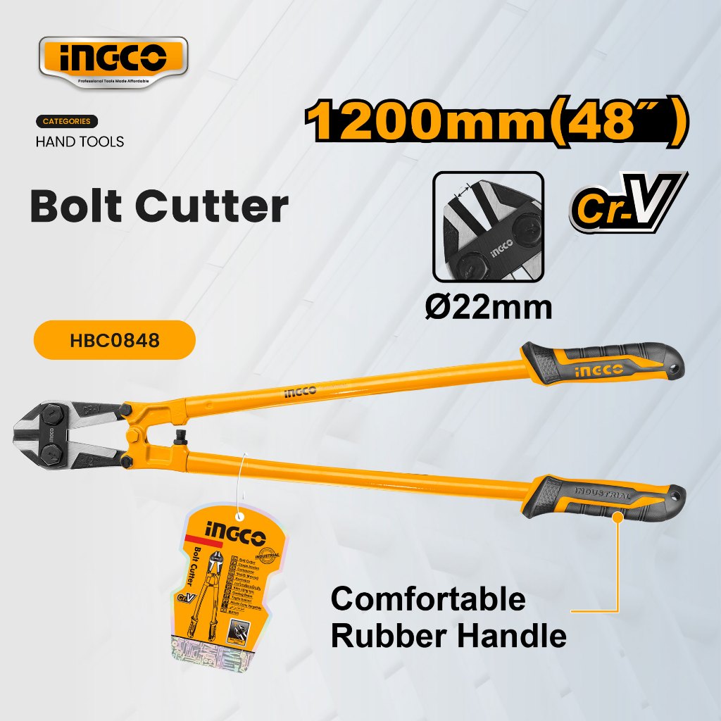 Ingco 48" Inch Bolt Cutter / Chain Wire Lock Cutter / Rebar Cutter ...