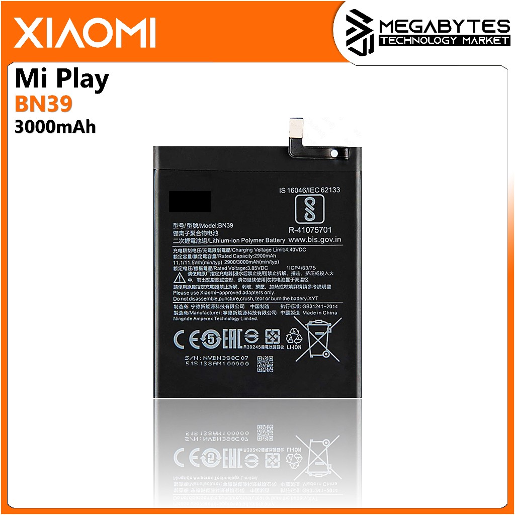 Megabytes Battery for Xiaomi Mi Play | M1901F9E BN39 | Shopee Philippines