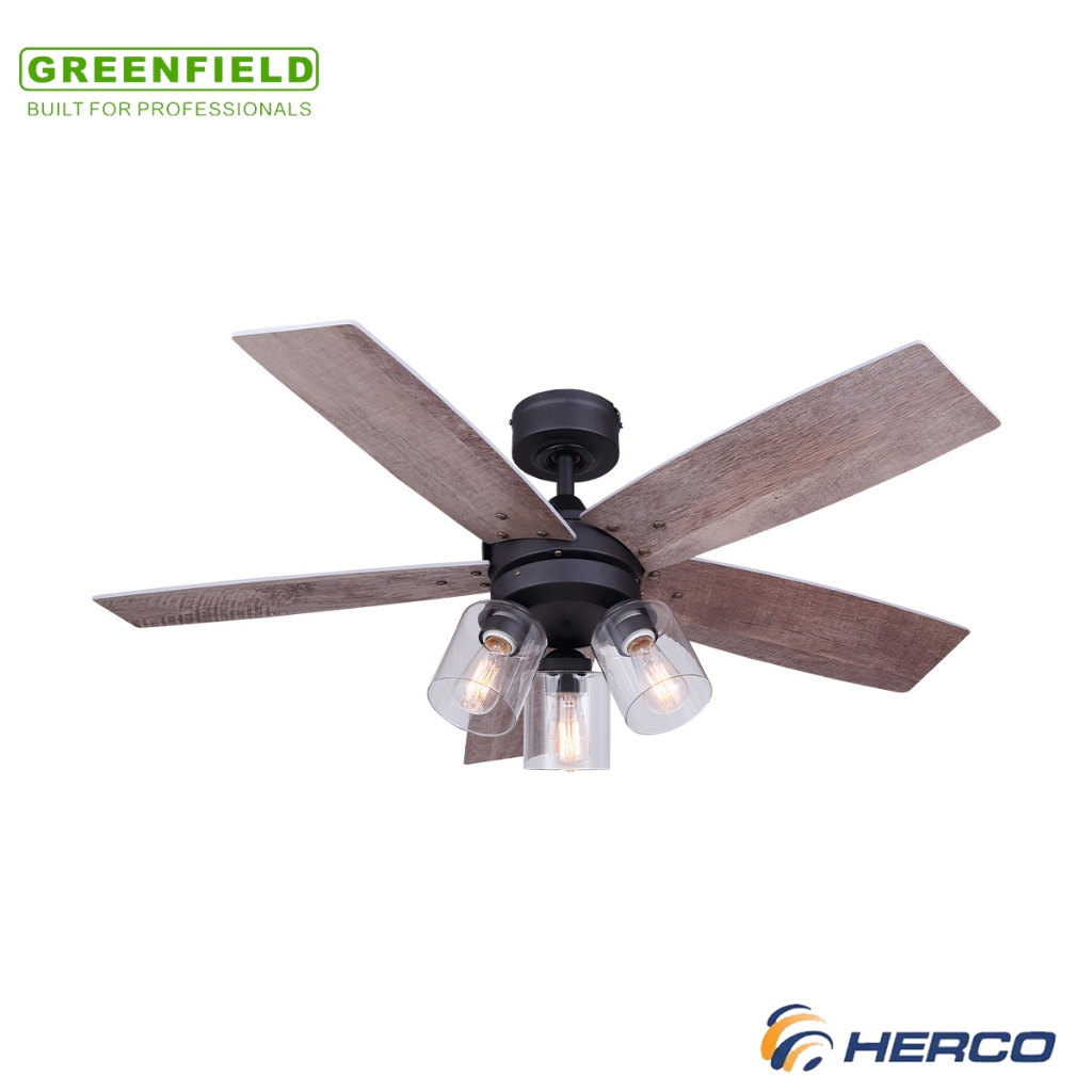Greenfield Kingston 42" Ceiling fan with 5 Blades/Light | Shopee ...