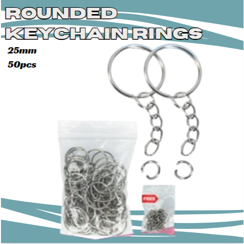 25mm Rounded Keychain Rings（50pcs/pack) | Shopee Philippines