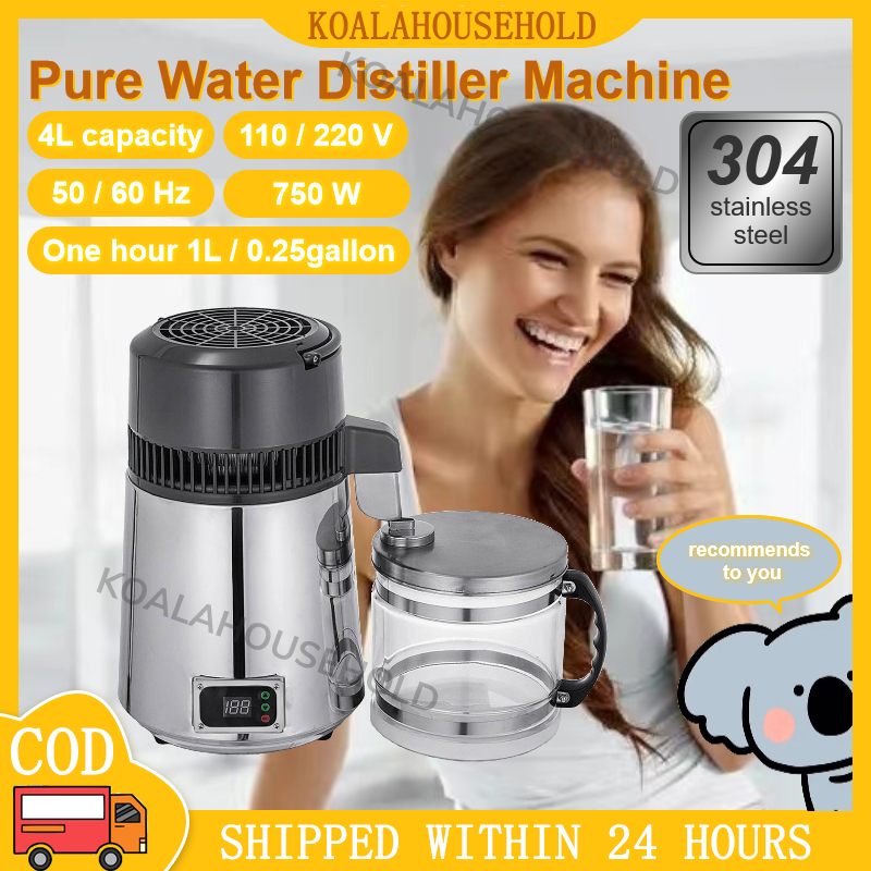 Pure Water Distiller Machine Distiller for Office Dental Lab 4L ...