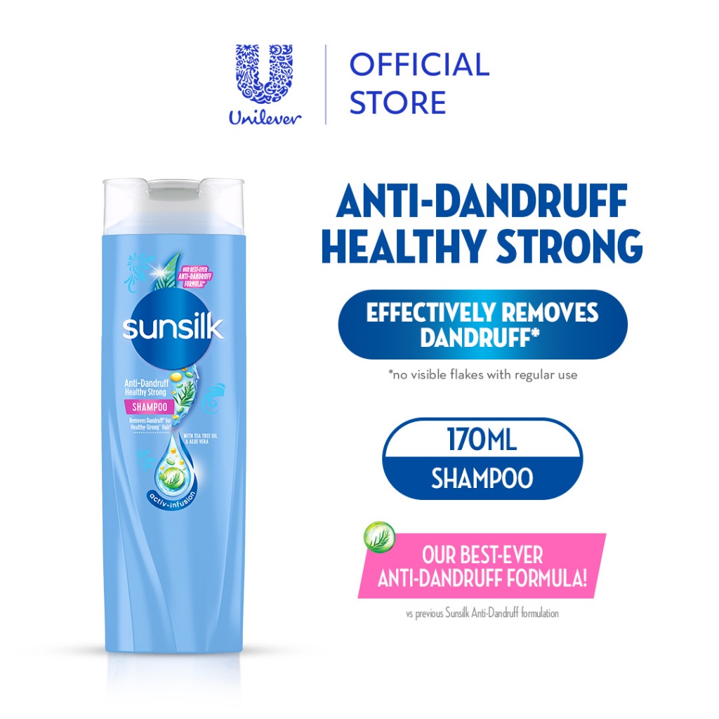 Sunsilk Shampoo Anti-Dandruff Healthy Strong 170ml | Shopee Philippines