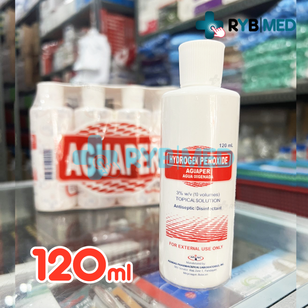 J.CHEMIE/AGUAPER Hydrogen Peroxide 3% (60ml & 120ml) Agua Oxinada ...
