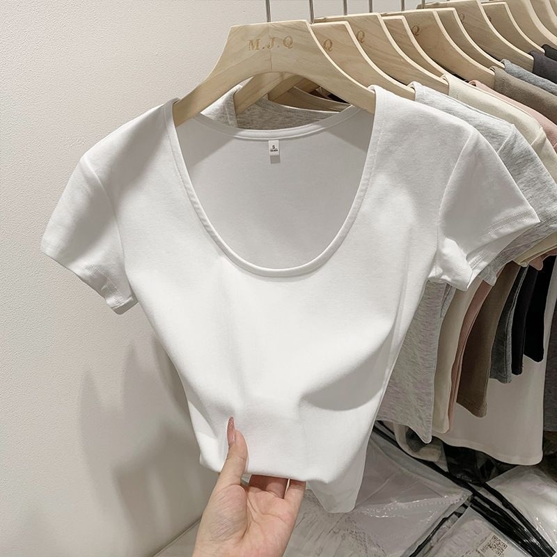 two way scoop back round neck seamless style full length top shirt tops ...