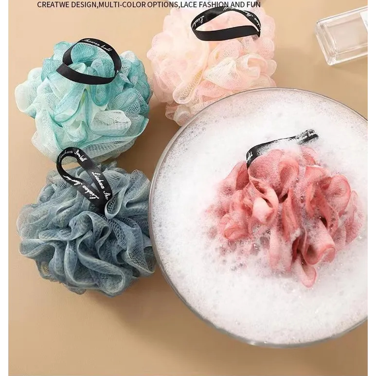 High Quality Shower loofahs Bath Ball Flower Rub Body Scrub mesh loofah ...