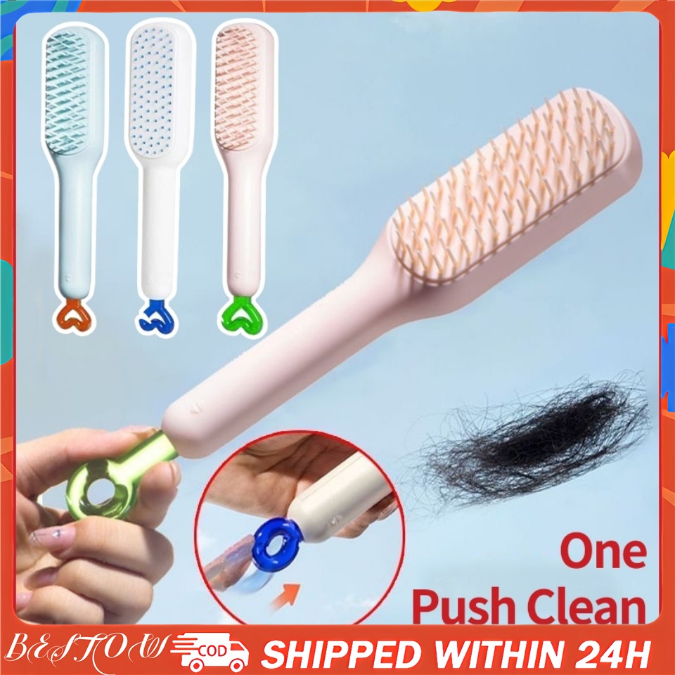 Original Magic Retractable Comb Self Cleaning Hair Brush Massage Anti ...