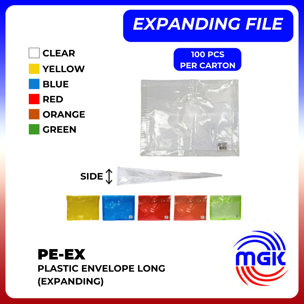 MGK Plastic Envelope Expanding Long 100 pcs | Shopee Philippines