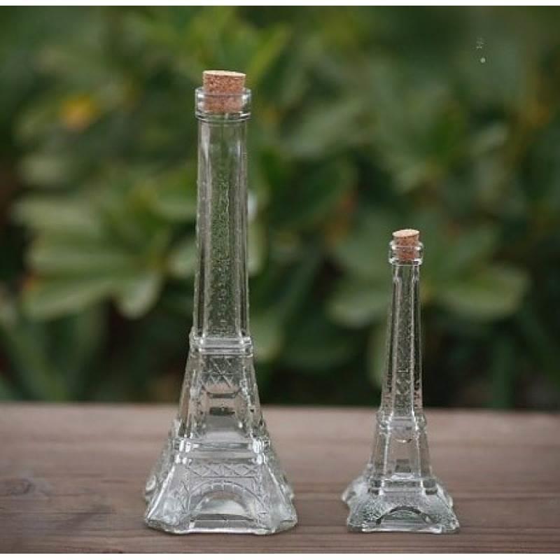 Creative Paris Tower Glass Bottle with Wooden Stopper Wishing Bottle ...