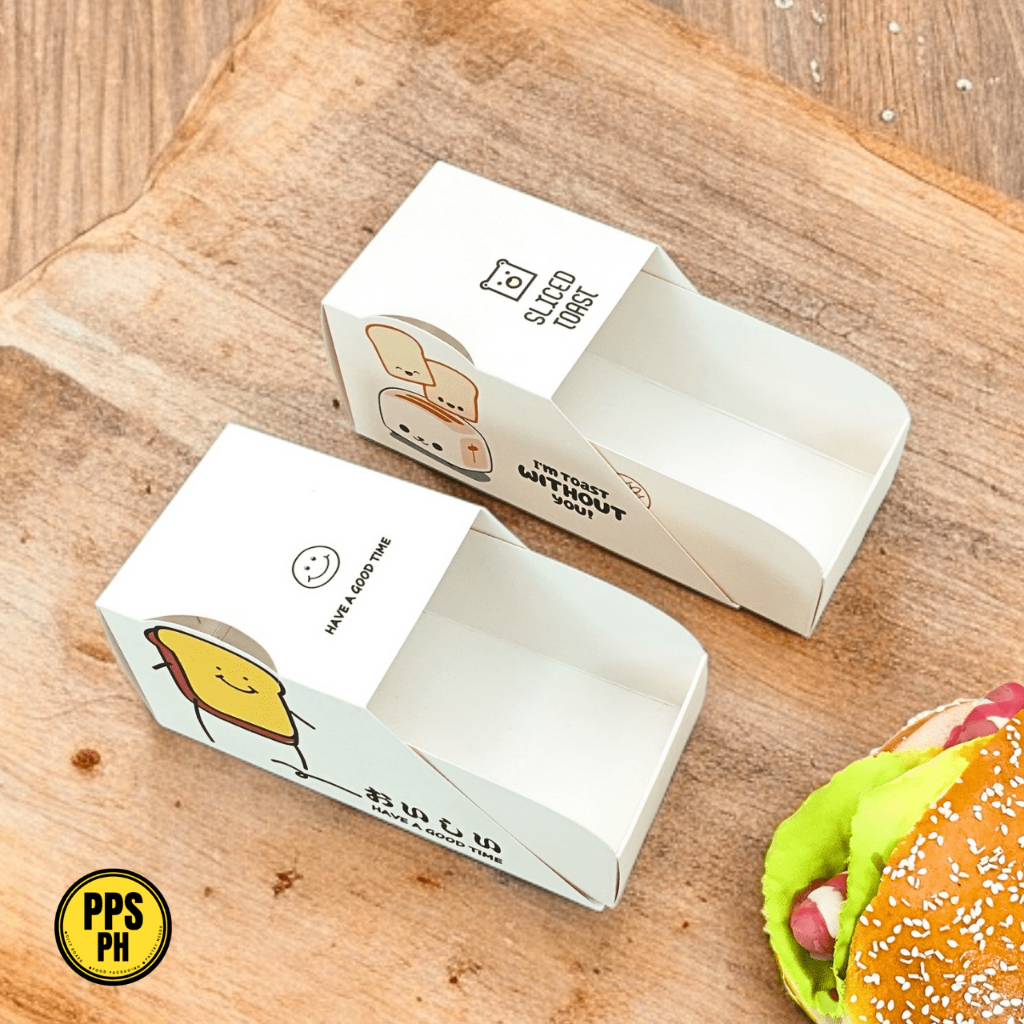 [25pcs] Sandwich Egg Drop Toast Packaging Paper Box Breakfast Toast Box ...