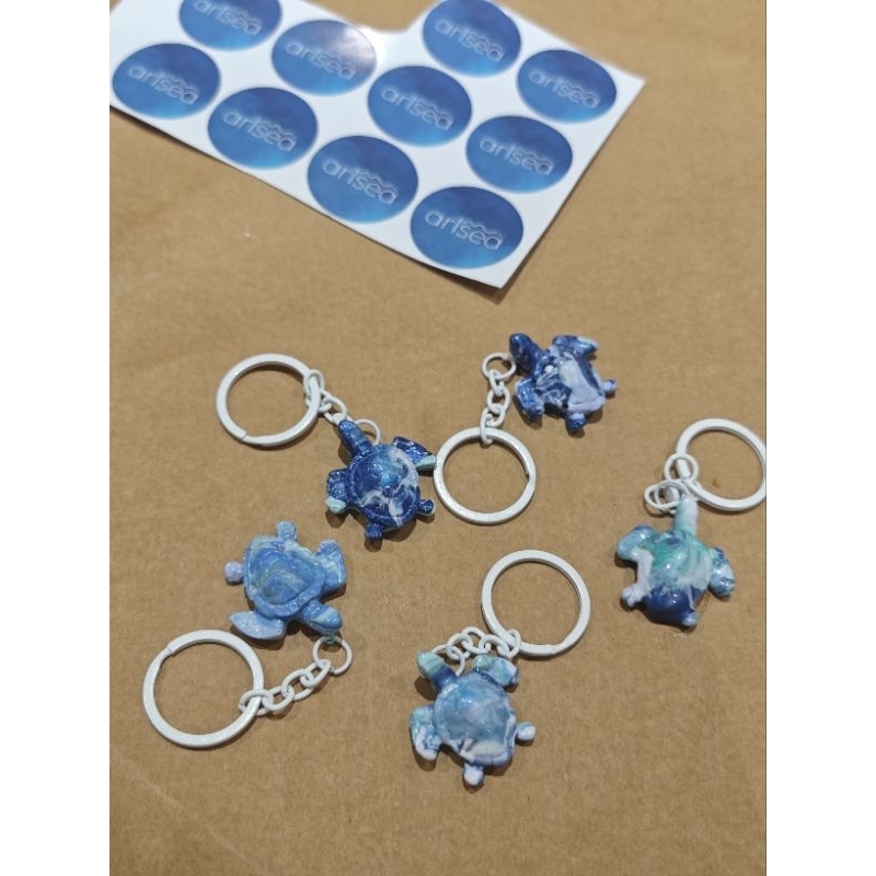 Handmade Recycled Plastic Turtle Keychains (Artsea PH) Save the Seas ...