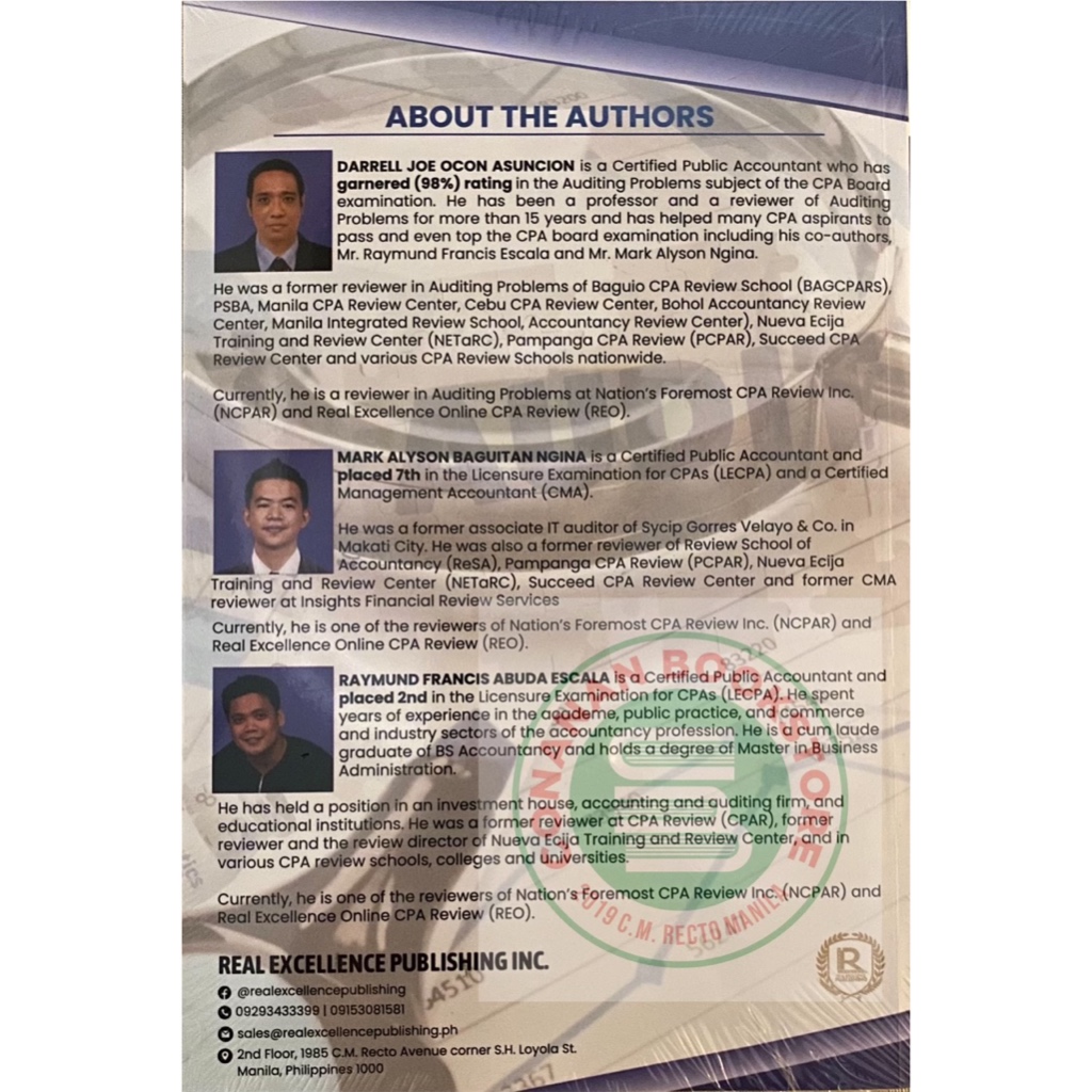 Auditing & Assurance Concepts & Applications by Asuncion, Ngina ...