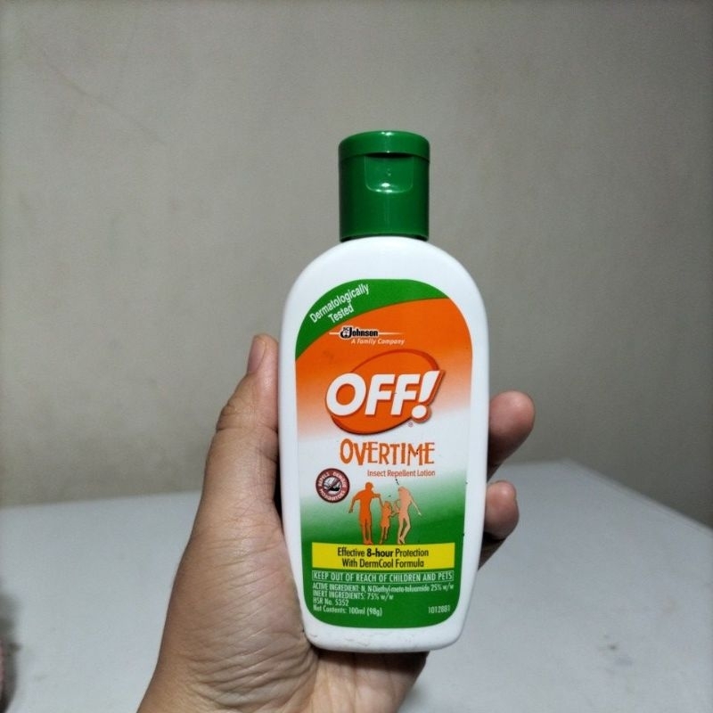 off lotion overtime mosquito repellant 100ml | Shopee Philippines