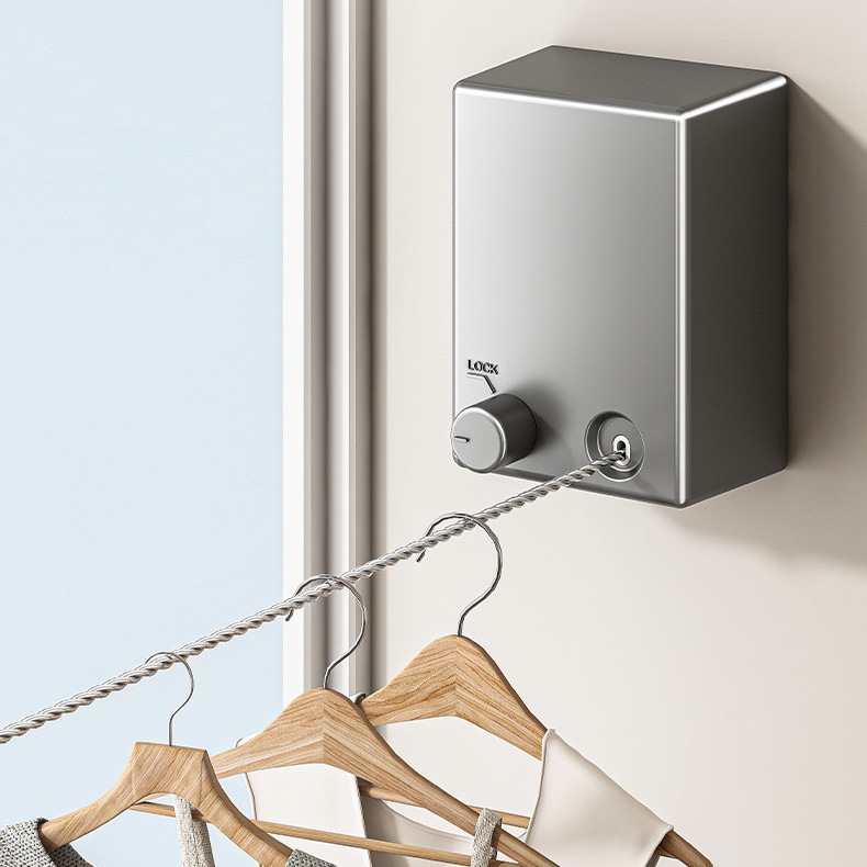 【Bearing capacity 20KG】Clothesline Telescopic Invisible Wall Hanging ...