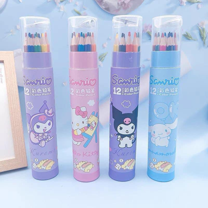SANRIO 12 Color Pencil with sharpener | Shopee Philippines