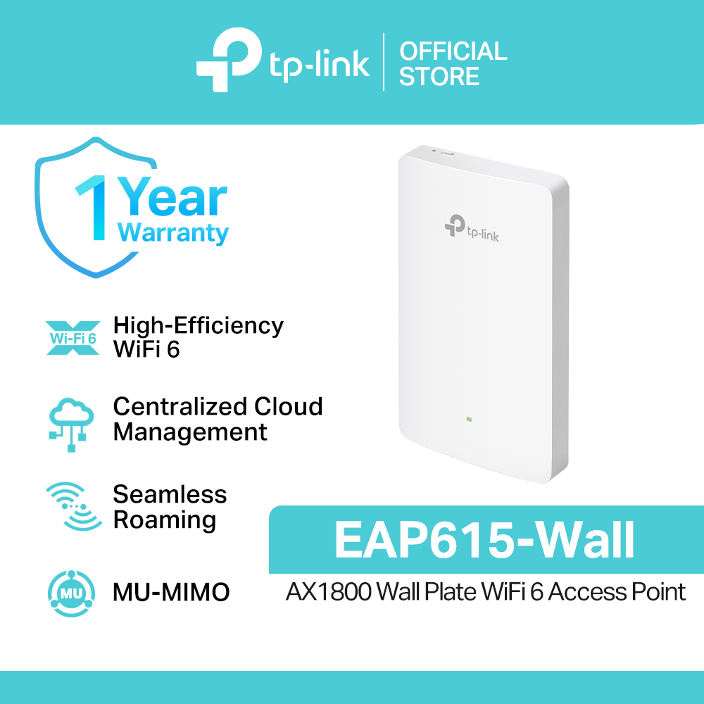 TP-Link | EAP615-Wall | AX1800 | Wall Plate | Wi-Fi 6 | Access Point ...