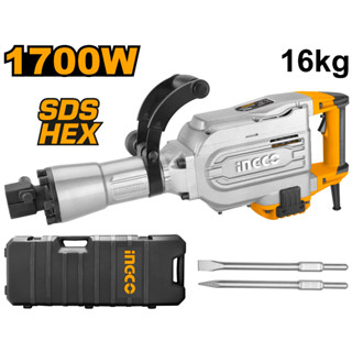 INGCO 1700W Concrete Percussion Demolition Jack Hammer Breaker Chipping ...