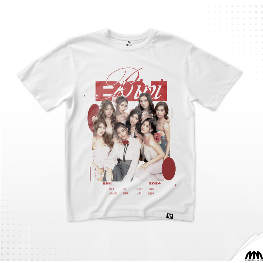 BINI Merch - Mugmania- Bini T-shirt - Mikha, Aiah, Colet, Gwen, Maloi ...
