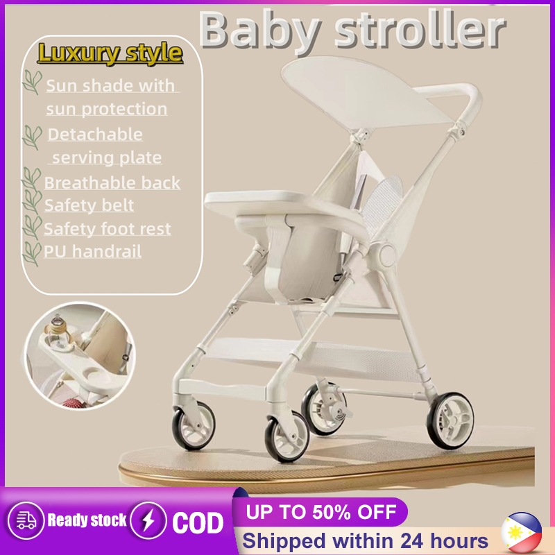 Baby Stroller Foldable Sun protection Sit And Lie Down 360 Rotating ...