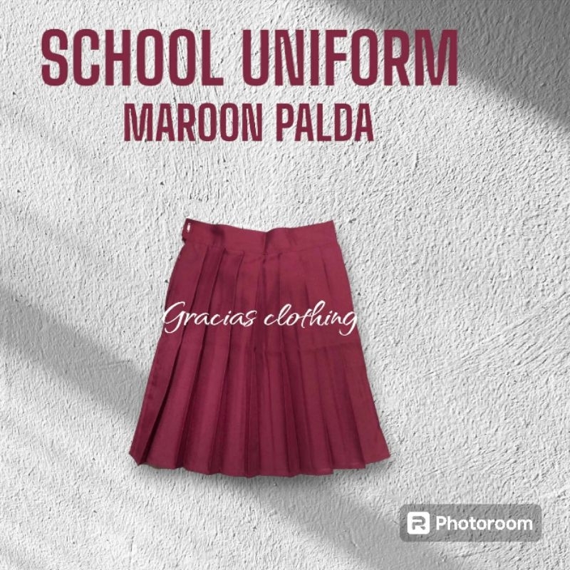 MAROON PALDA/ SCHOOL UNIFORM/ ROUND,BACK ANY PLATES KATRINA/PALMBEACH ...