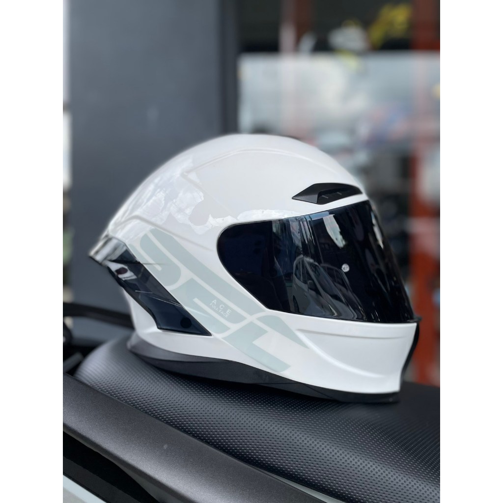 SEC ACE-solid Fullface DUAL VISOR HELMET (FREE CLEAR LENS AND ANTI-FOG ...
