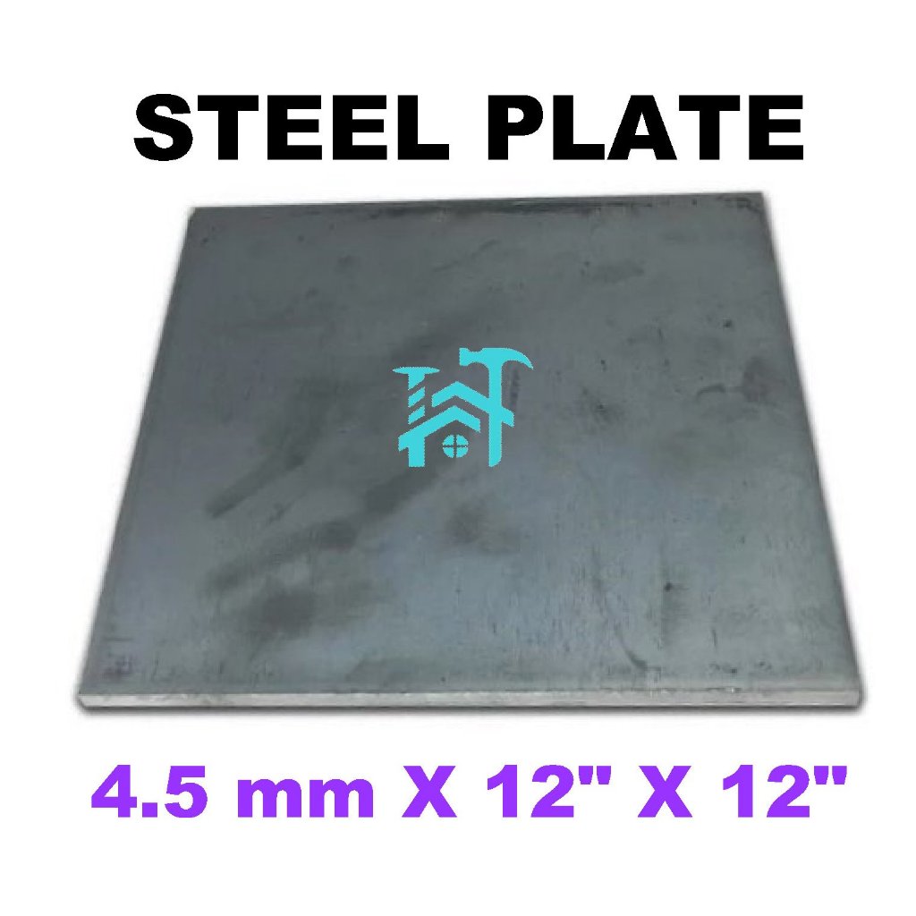 STEEL PLATE BASE PLATE 4.3 TO 4.5mm THICK 12 X 12 INCHES 4.5 mm ...