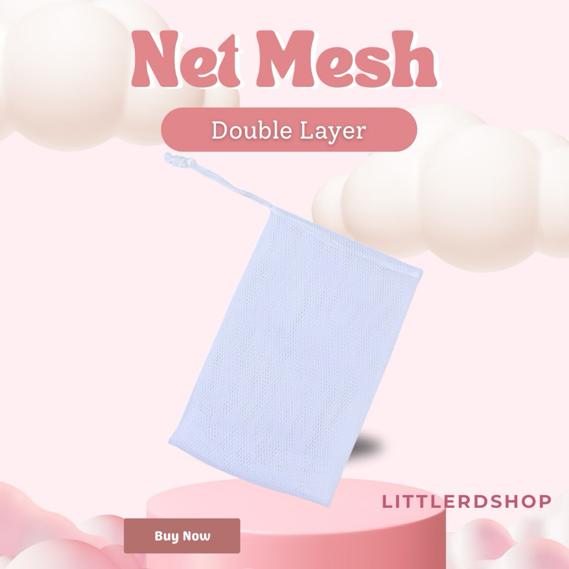 1pc Soap Mesh Foaming Net Bubble Mesh Bag Double Layer Cleaning Tool ...